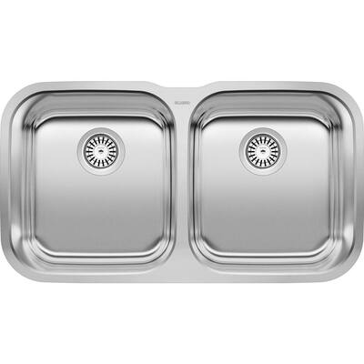 Blanco STELLAR Undermount Stainless Steel 28 in. Single Bowl Kitchen ...