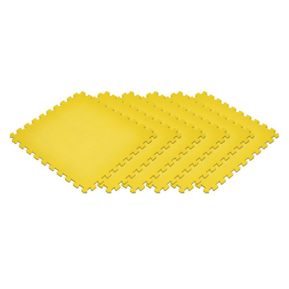 Norsk Yellow 24 in. x 24 in. EVA Foam Non-Toxic Solid Color ...