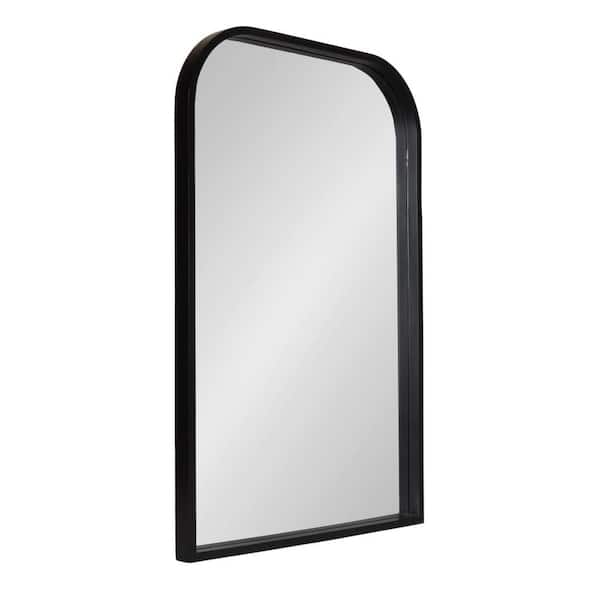 Kate and Laurel Travis Black 24 in. W x 36 in. H Arch MDF Wall Mirror ...
