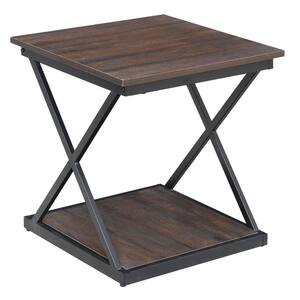 Furniture of America Krauss Toasted Barnwood Panel End Table YNJ ...