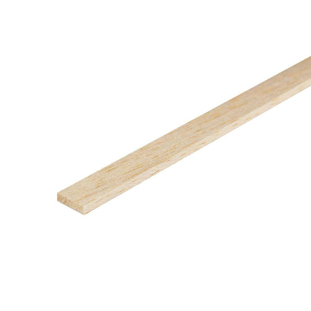 Midwest Products 1/8 in. x 1/2 in. x 3 ft. Balsa Project Board PW014 ...
