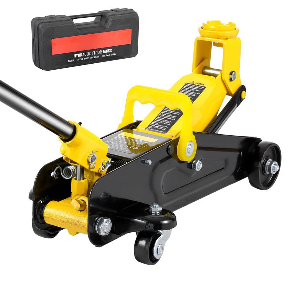 SKYSHALO Low Profile Floor Jack 1.5 Ton, 3300 lbs., Heavy Duty Iron ...