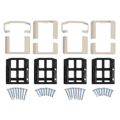 Weatherables Delray 3 ft. H x 4 ft. W Vinyl Tan Railing Kit with ...