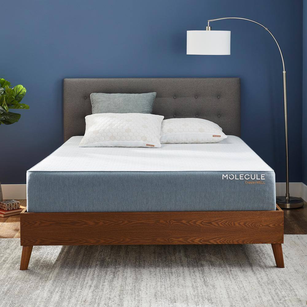 MOLECULE CopperWELL King Medium Plush Memory Foam 12 in. Bed-in-a-Box ...