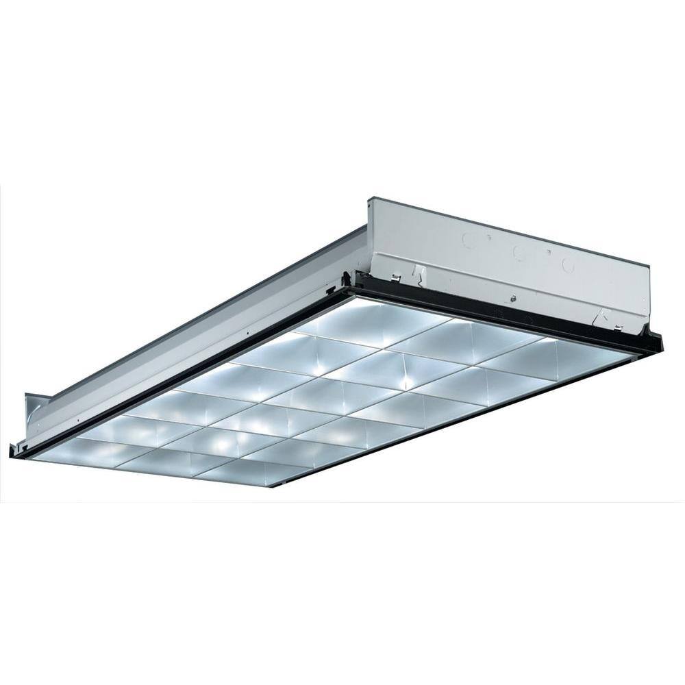 Lithonia Lighting PT3 MV 3-Light Fluorescent Parabolic Troffer PT3 MV ...