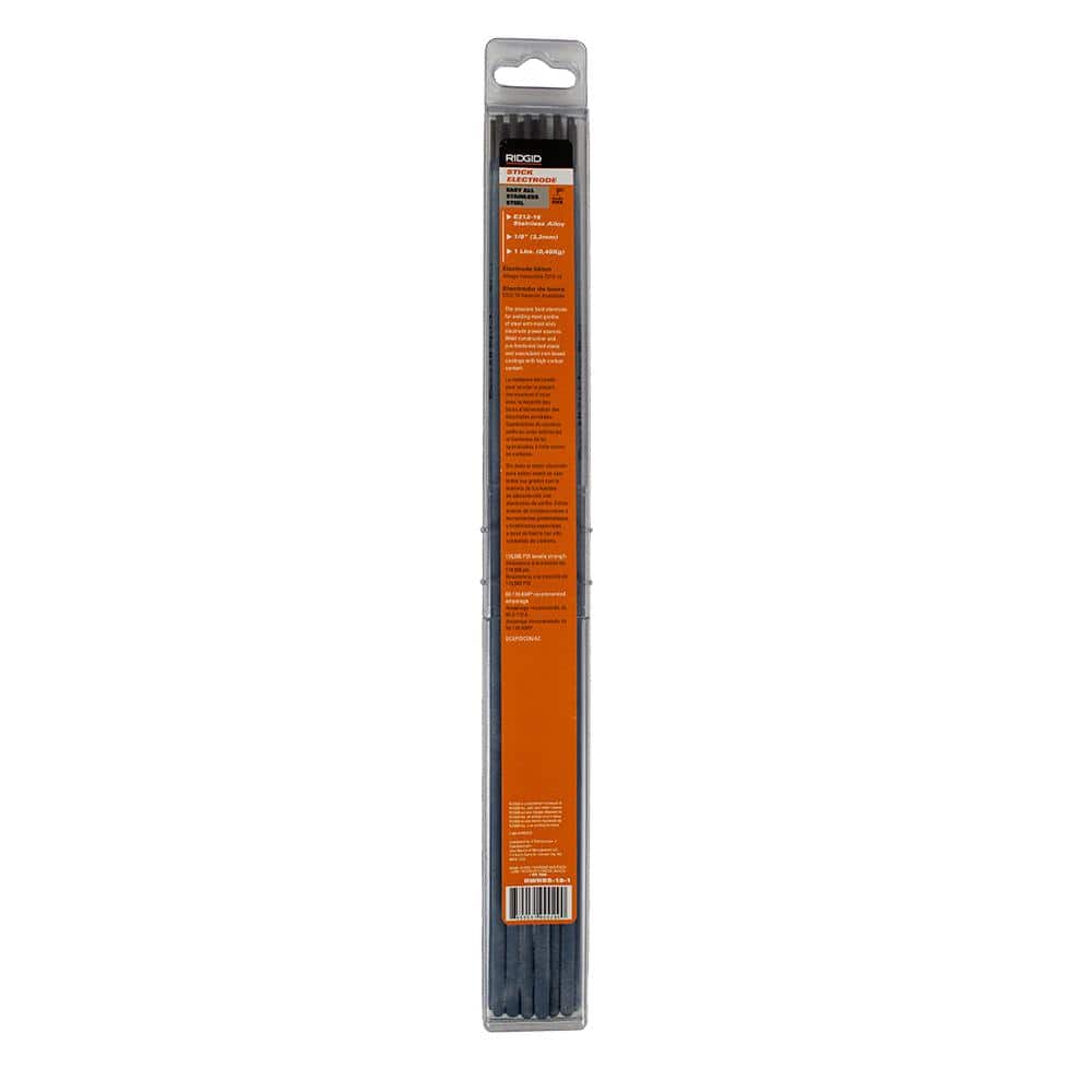 RIDGID E312-16,1/8 in., Stainless Steel Welding Rod x 1 lb. RWRSS-18-1 ...