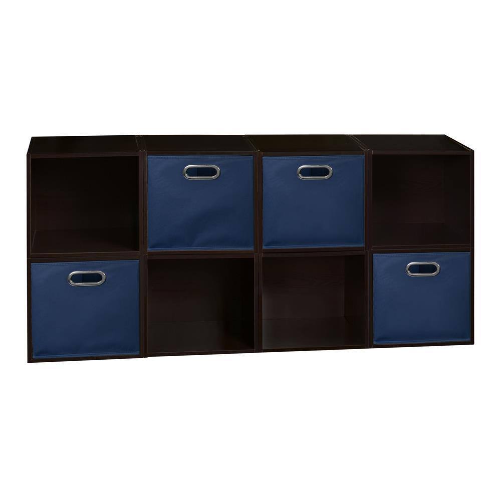 Regency 26 in. H x 52 in. W x 13 in. D Brown Wood 12-Cube Organizer ...