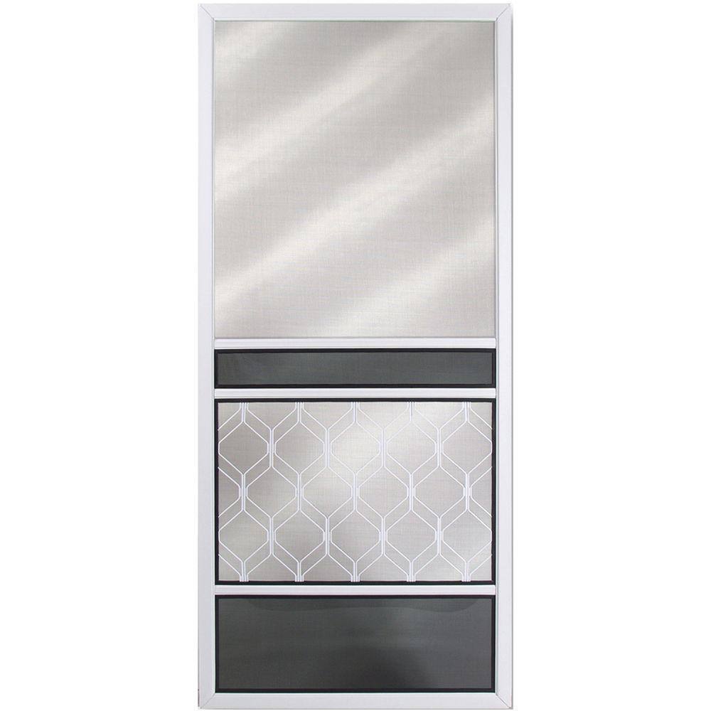 Columbia Mfg. 36 in. x 80 in. Regal ViewSteel White Hinged Screen Door ...