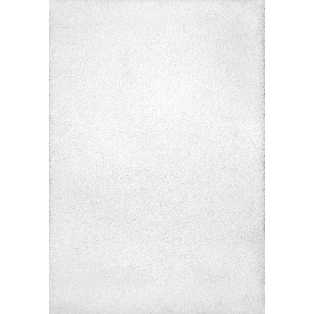 Reviews for nuLOOM Gwenyth Solid Shag White 4 ft. x 6 ft. Modern Area ...