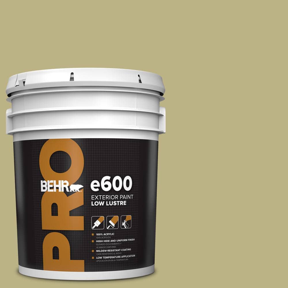 BEHR PRO 5 gal. #390F-5 Ryegrass Low Luster Exterior Paint PR62305 ...