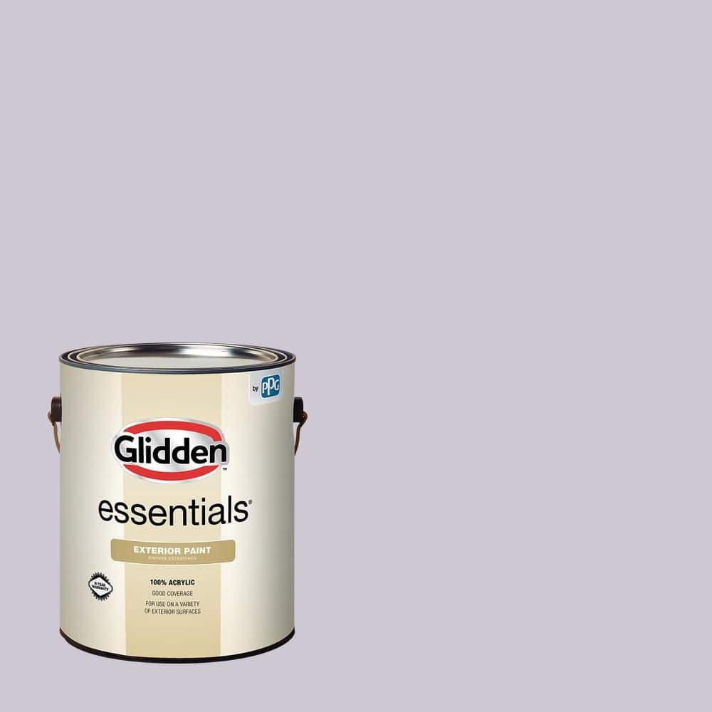 Glidden Essentials 1 gal. PPG1174-3 Silver Chalice Flat Exterior Paint ...