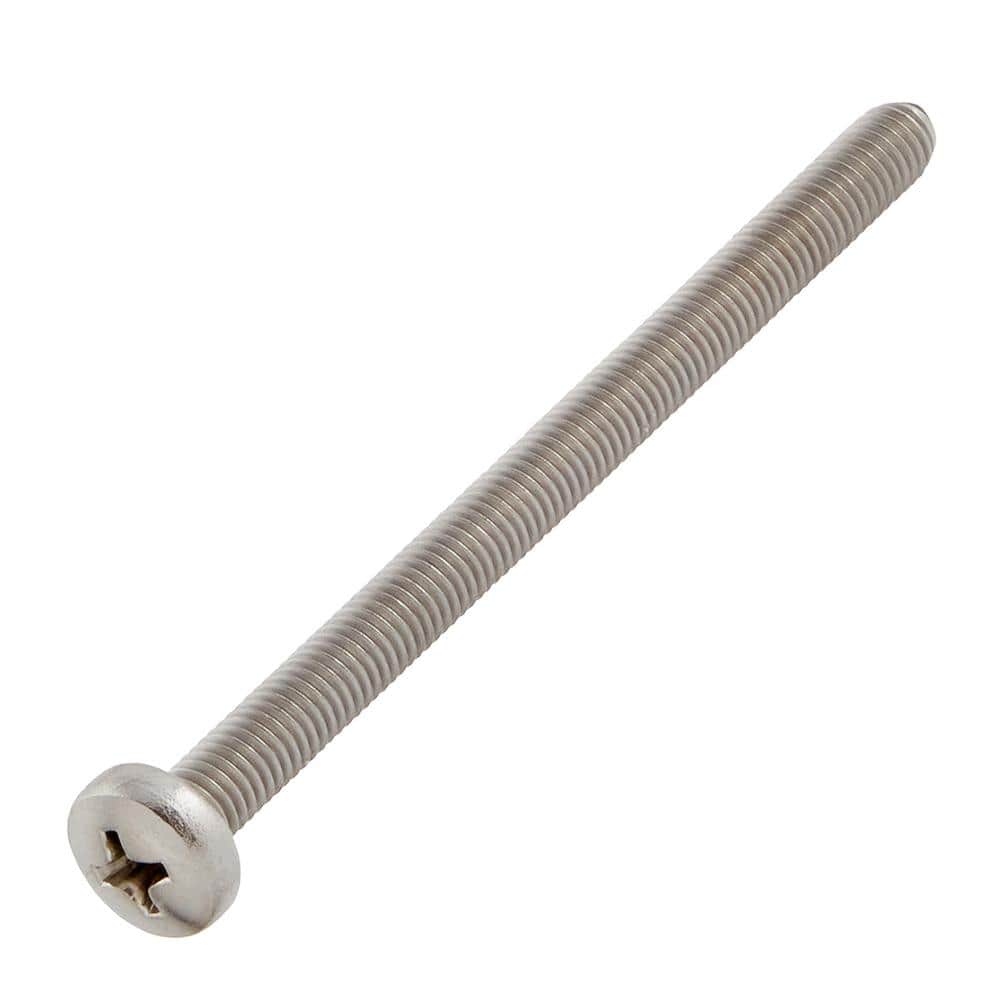 Everbilt M5-0.8x70mm Stainless Steel Pan Head Phillips Drive Machine ...