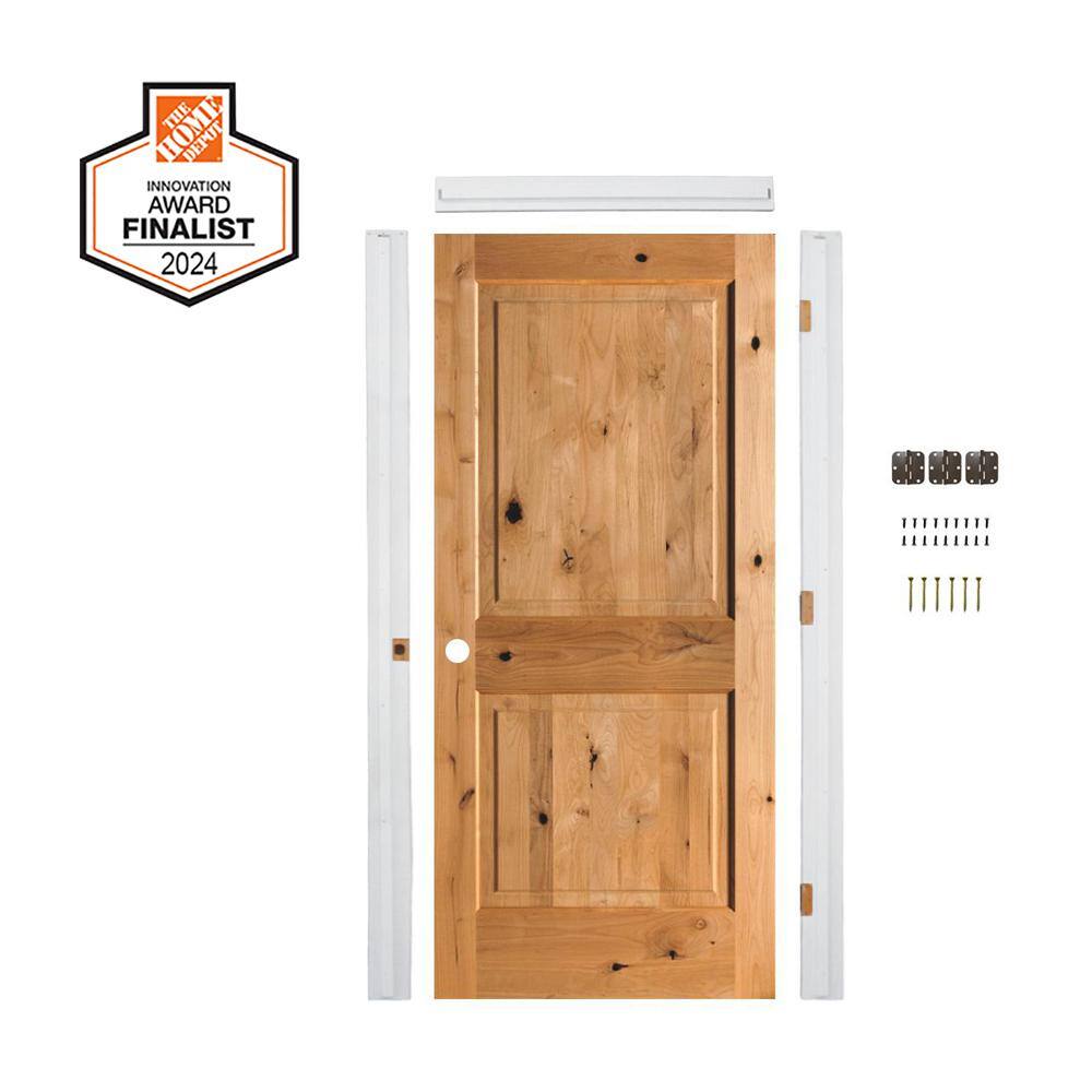 Krosswood Doors Assembly Required 30 in. x 80 in. Knotty Alder Sq. Top ...