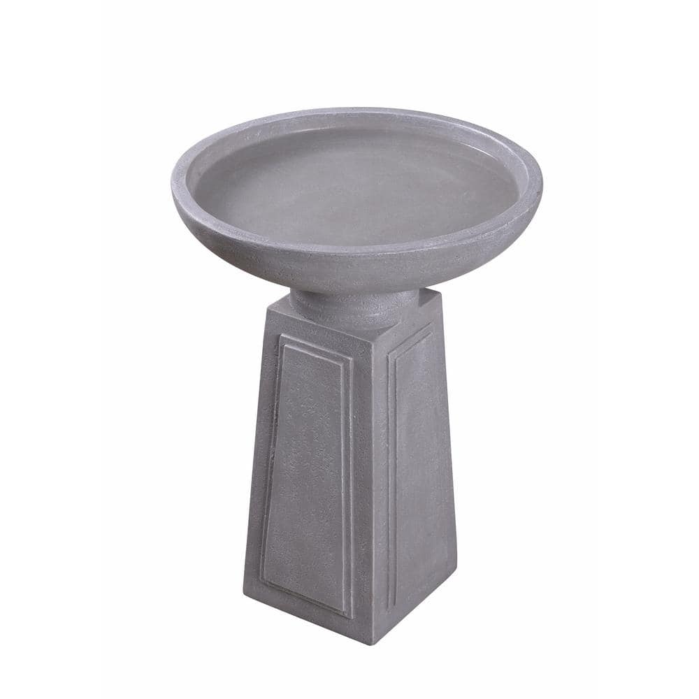 Kenroy Home Pedestal Concrete Finish Outdoor Bird Bath 51050CON - The ...