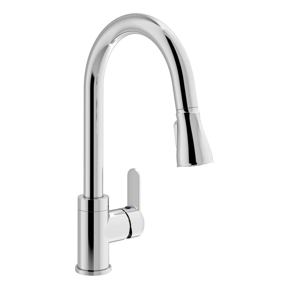 Symmons Identity Single Handle Pull Down Sprayer Kitchen Faucet with ...