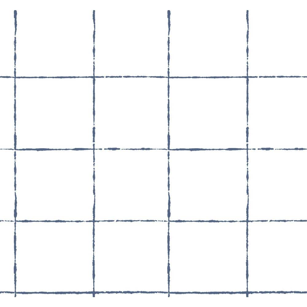 York Wallcoverings Blue La Vitre Plaid Ultramarine Wallpaper ZM2856 ...