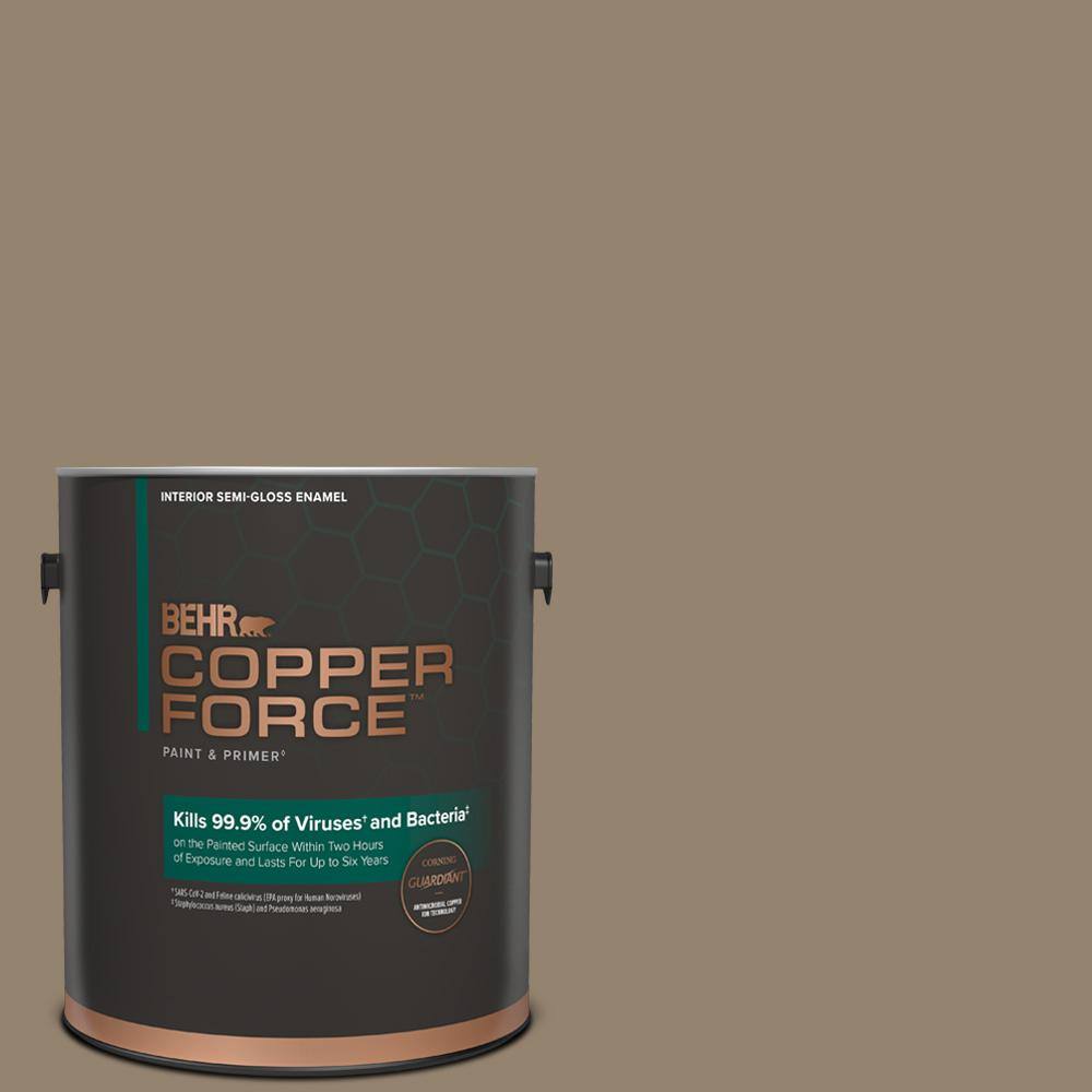 COPPER FORCE 1 gal. #HDC-AC-14 Bristol Beige Semi-Gloss Enamel Interior ...
