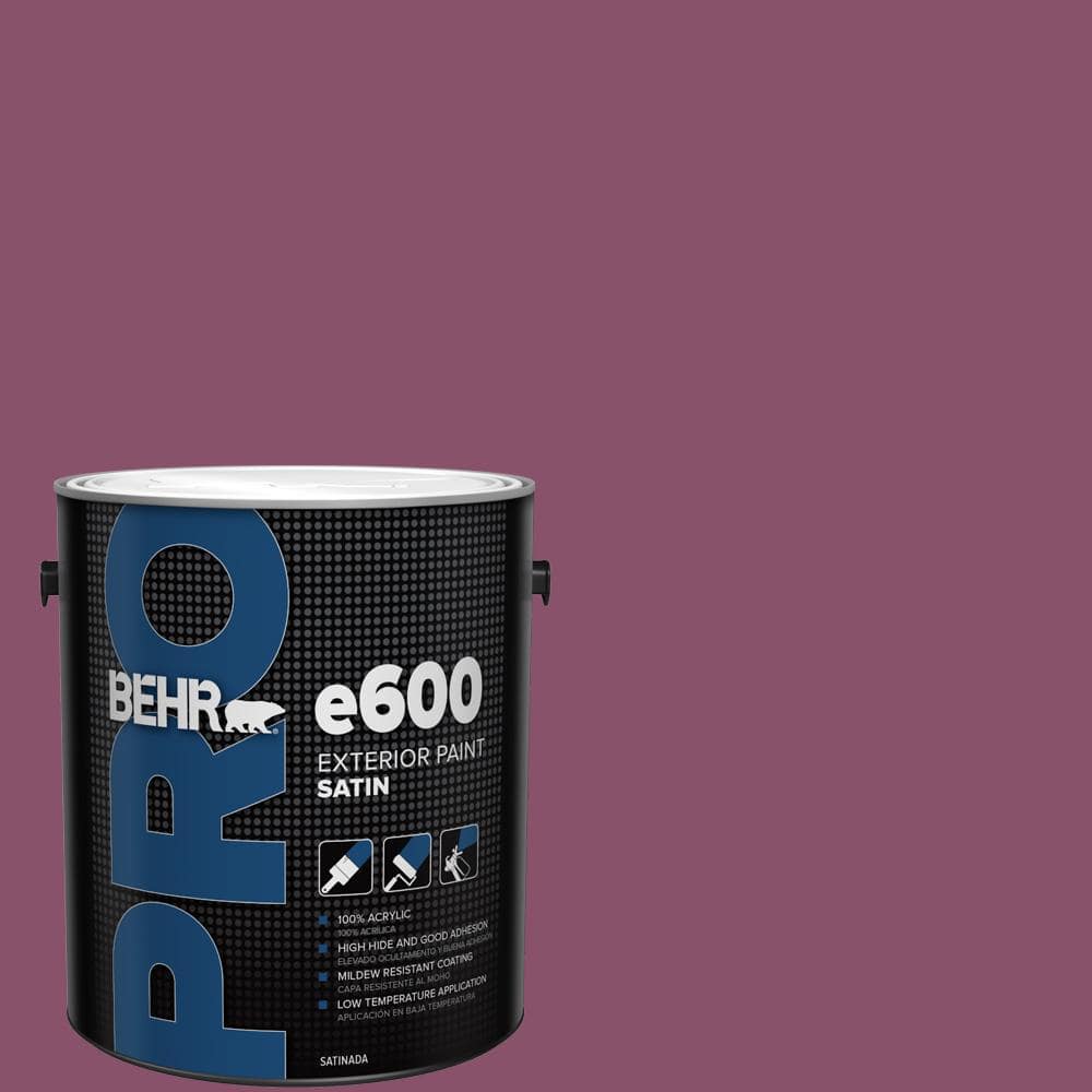 BEHR PRO 1 gal. #M120-7 Raspberry Crush Satin Exterior Paint PR64301 ...