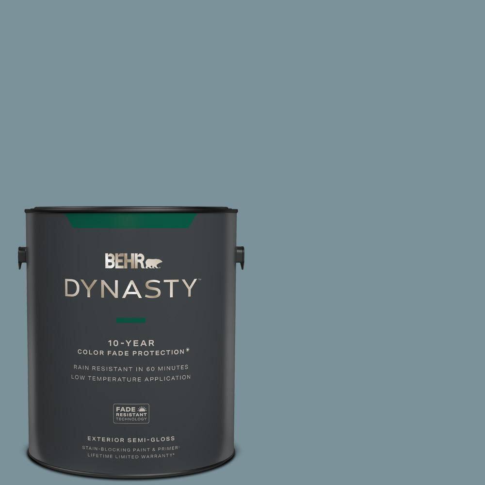 BEHR DYNASTY 1 gal. #PMD-55 Silent Tide Semi-Gloss Enamel Exterior ...