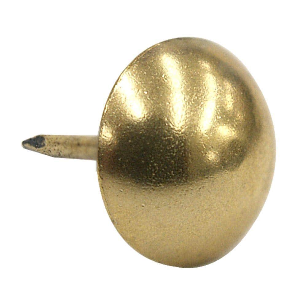OOK #9 Large Bright Brass-Plated Steel Furniture Upholstery Nails (25 ...