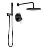 Delta Modern 1-Spray Raincan Wall Mount Fixed and Handheld Shower Head ...