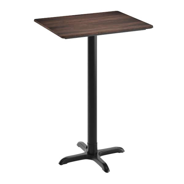 Carnegy Avenue Acadia 42 in. H Dark Brown/Black Base Rectangle Tabletop ...