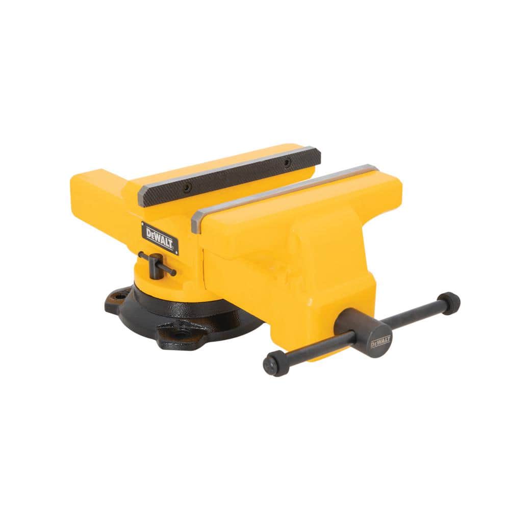 DEWALT 10 in. 4400lb. Capacity Swivel Base Bench Vise with Built-In ...