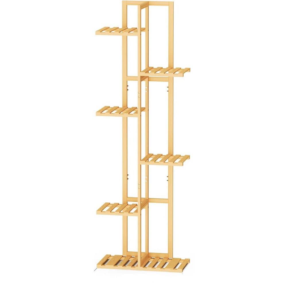 FAWEY TRED INC Plant Stand 6 Tier 7 Potted Bamboo Wood Plant Stands 48 ...