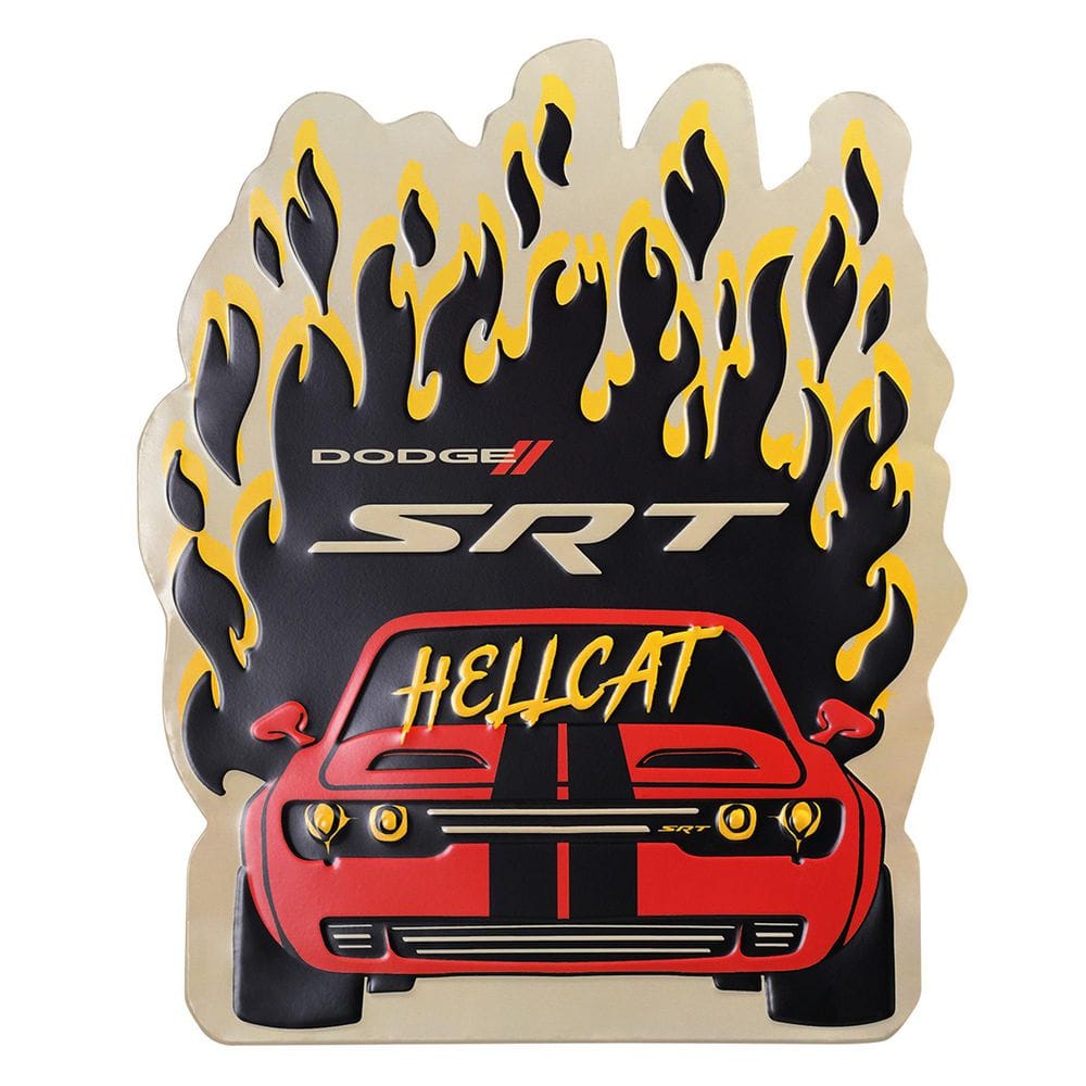 American Art Decor American Art Decor Dodge SRT Hellcat Embossed Shaped ...