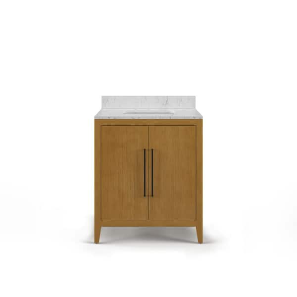 Lusso 30 in. Single Sink Freestanding Baja Oak Bath Vanity with ...