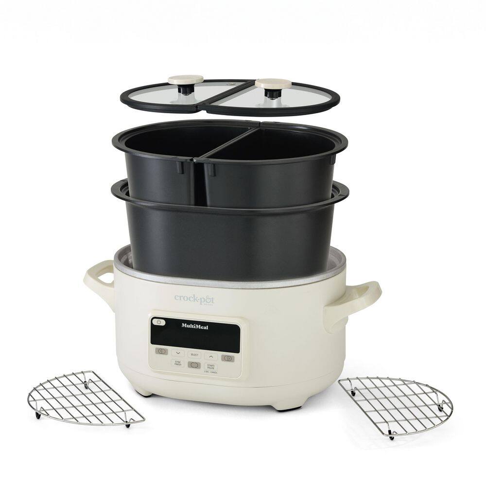 Crock-Pot 8 qt. Oat Milk Slow Cooker with Multicooker and 8 qt. Cooking ...
