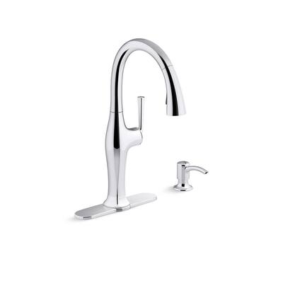 KOHLER Sundae Single Handle Single Hole Bathroom Faucet in Polished ...