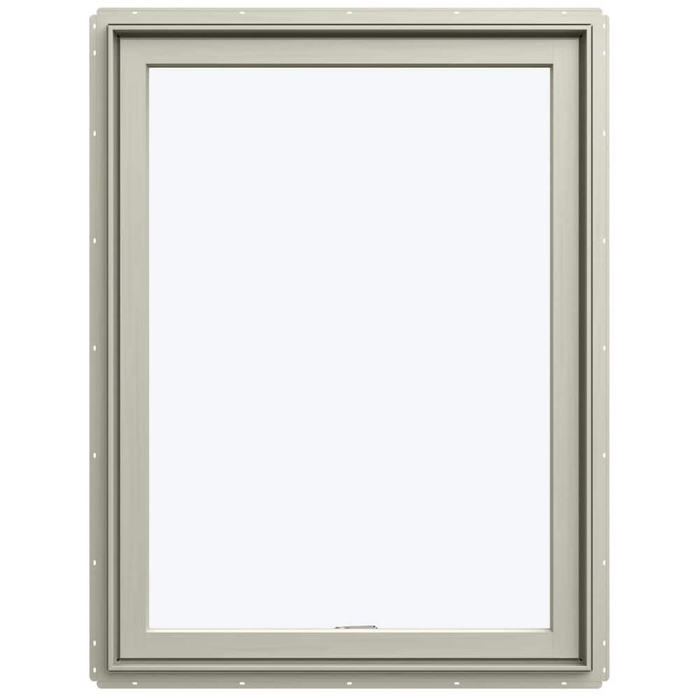 JELD-WEN 30 in. x 48 in. W-5500 Right-Hand Casement Wood Clad Window ...