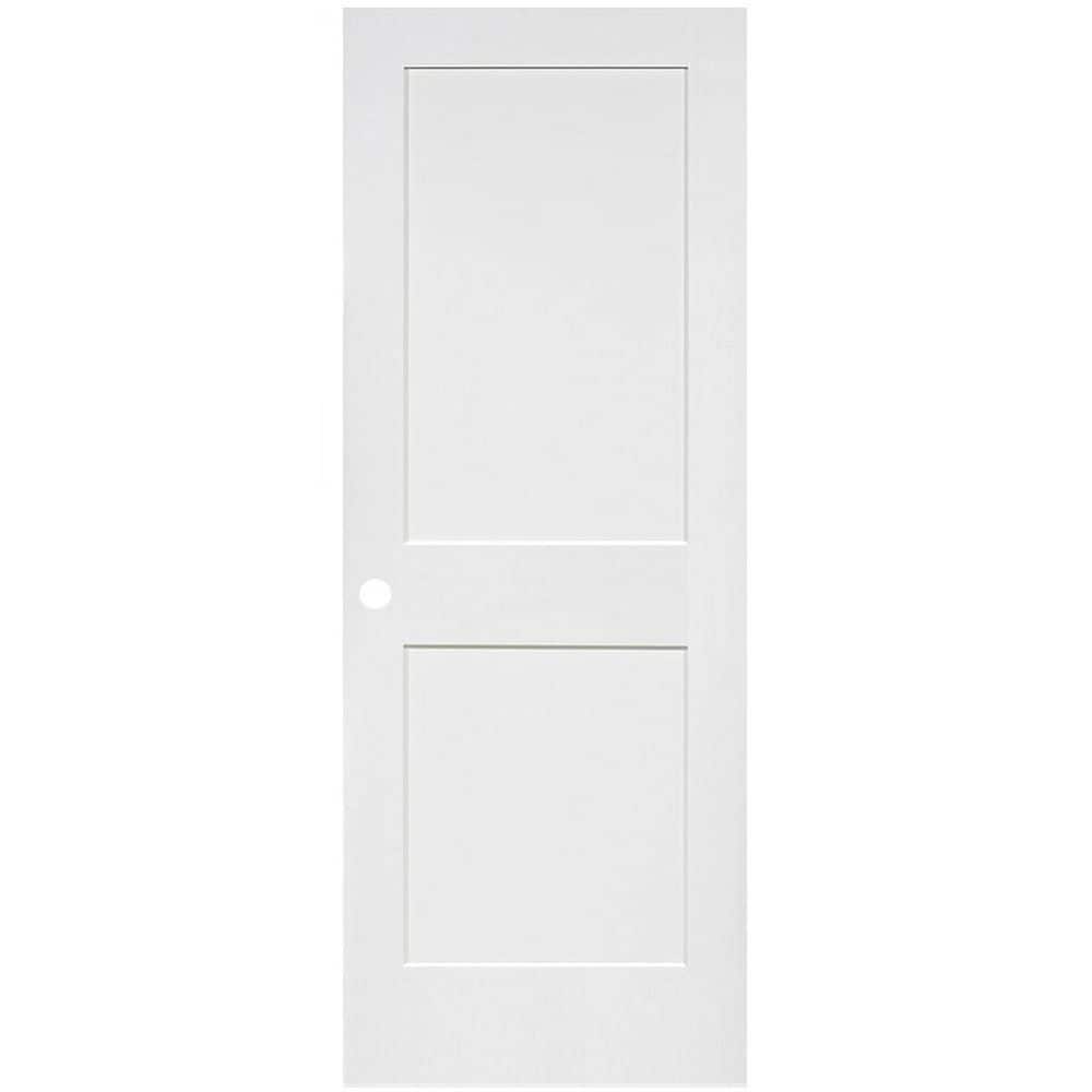 Kimberly Bay 80 in. H x 36 in. W Shaker 2-Panel White Solid Core Wood ...
