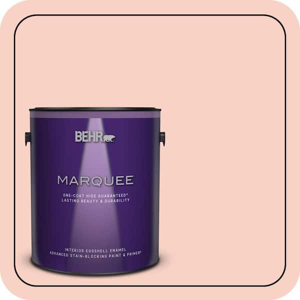BEHR MARQUEE 1 gal. #210C-2 Demure Pink Eggshell Enamel Interior Paint ...