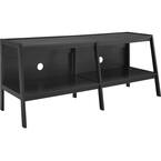 AVF SDC 55 in. Black and Chrome Glass TV Stand Fits TVs Up to 65 in ...