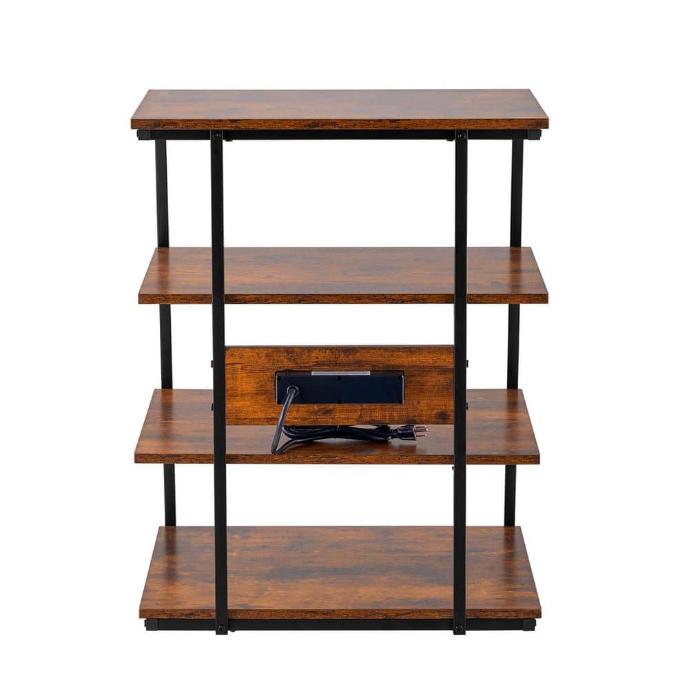 SVOPES 4-Tier AV Media Stand Retractable with Power Strips,Standable ...