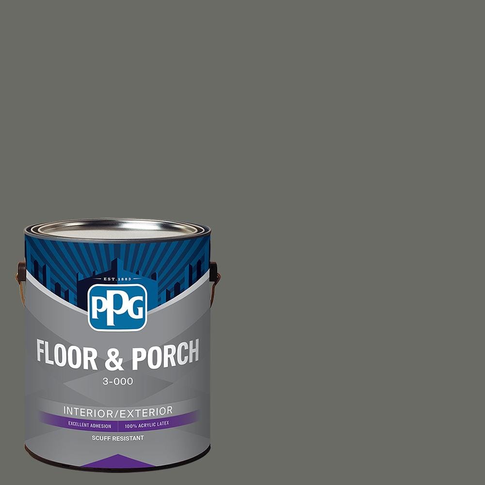 PPG 1 gal. PPG1009-6 Armory Satin Interior/Exterior Floor and Porch ...