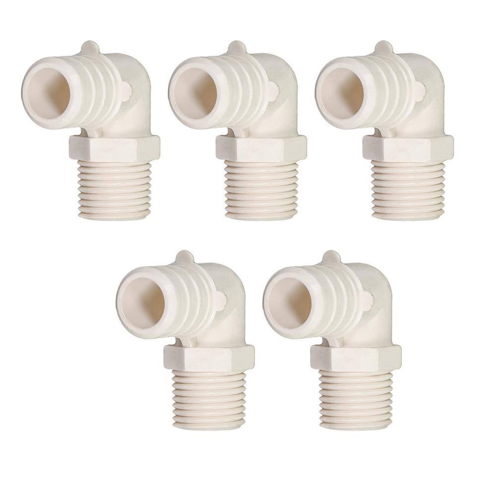PLUMBFLEX 3/4 in. x 1/2 in. Plastic PEX Poly Alloy 90-Degree Elbow PEX ...