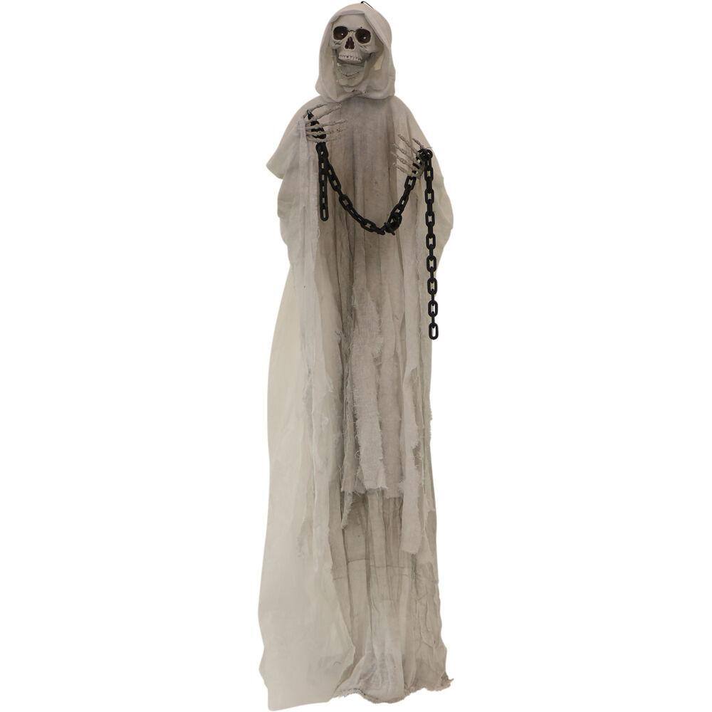 Reviews for Haunted Hill Farm 6.3 ft. Animated Reaper with LED Red Eyes ...