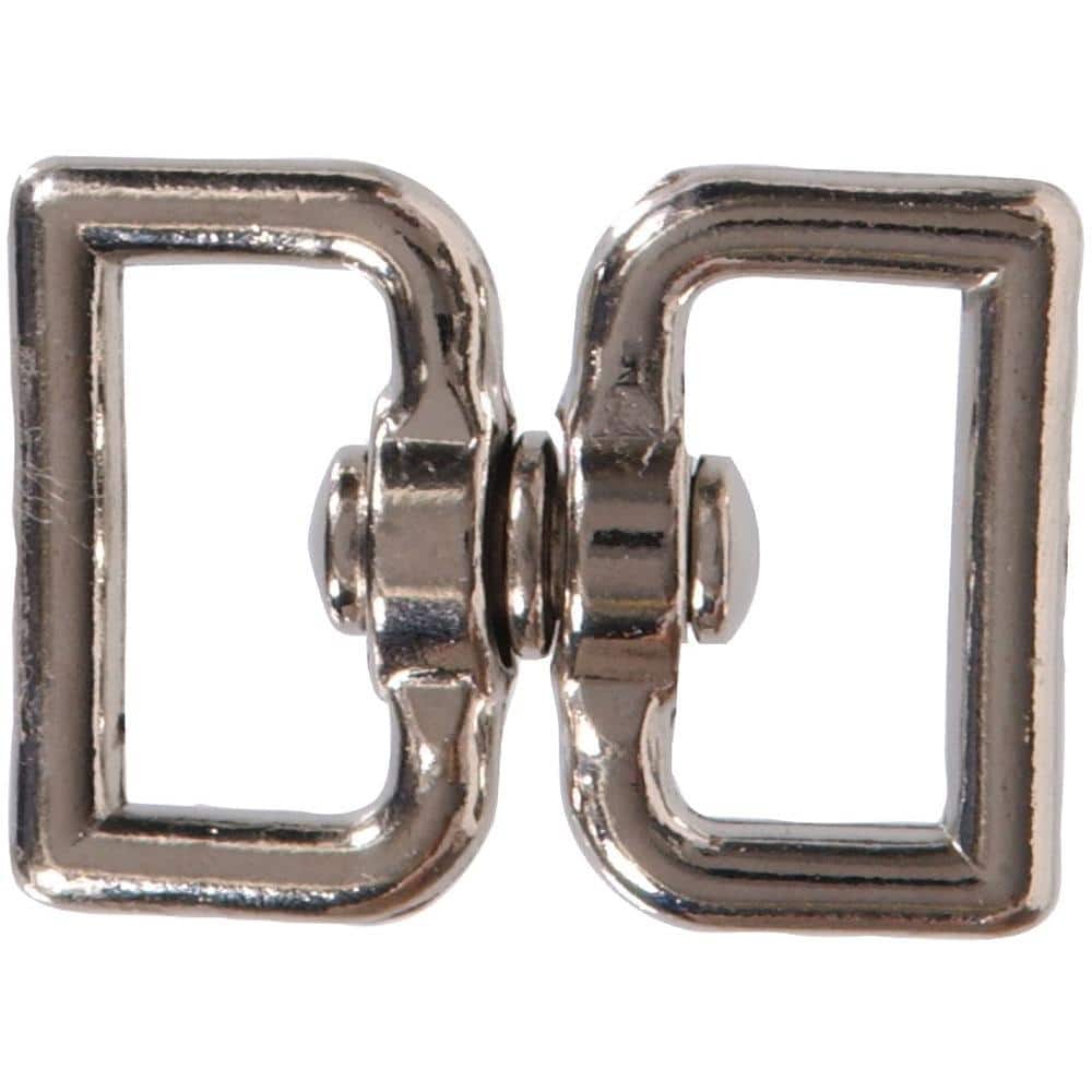 The Hillman Group 1 x 2 in. Double Swivel with Strap Eyes in Nickel ...