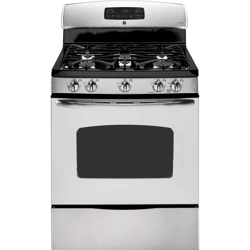 GE Adora 30 in. 5.0 cu. ft. Gas Range with Self-Cleaning Oven in ...
