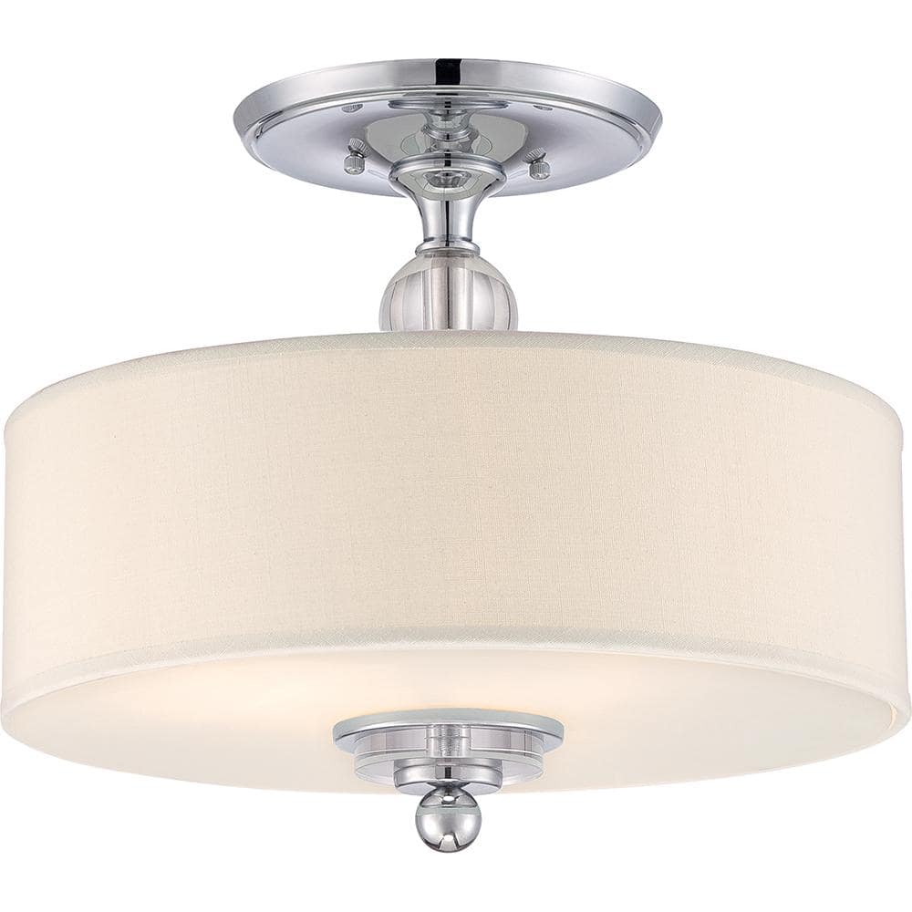 Quoizel Downtown 3-Light Polished Chrome Semi-Flush Mount DW1717C - The ...