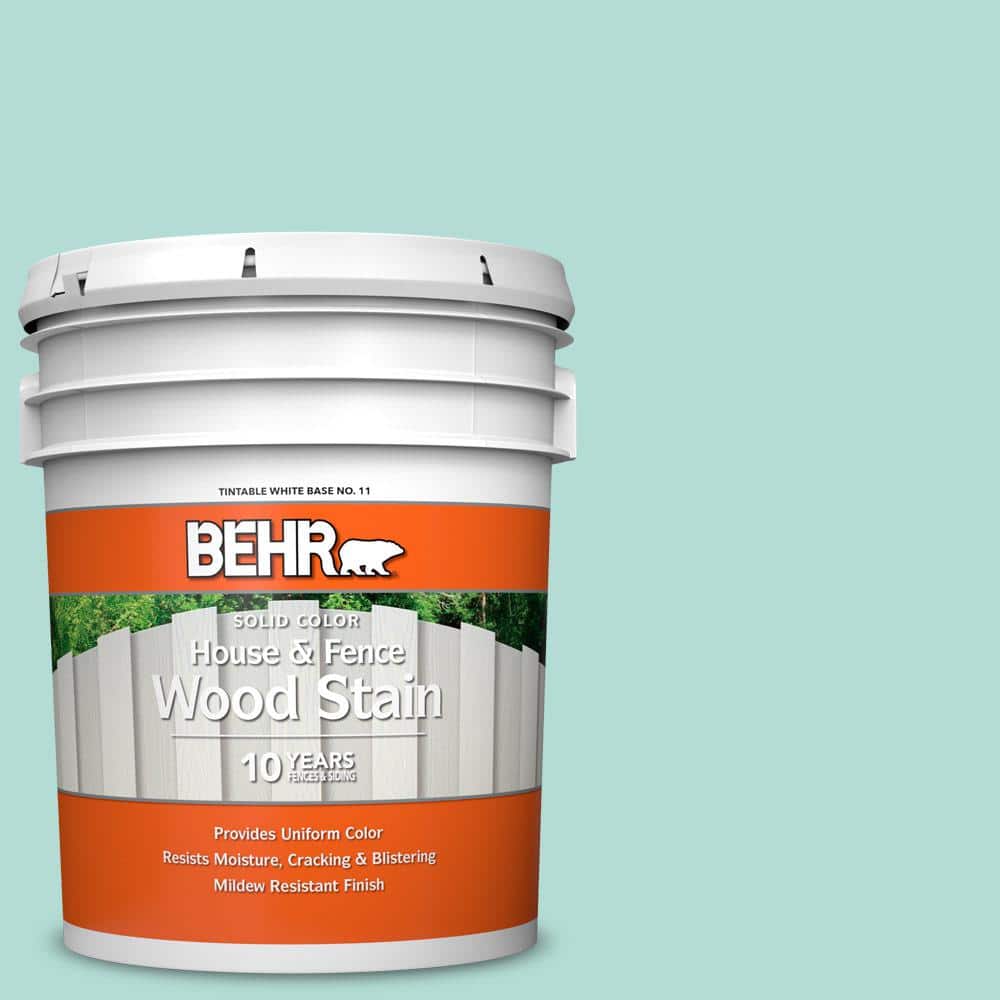 BEHR 5 gal. #490C-3 Balmy Seas Solid Color House and Fence Exterior ...