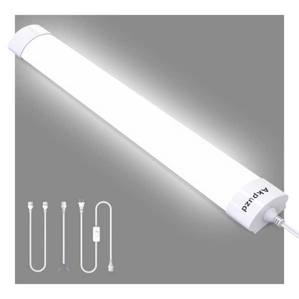 BeamBox 2 ft. 18-Watt White LED Shop Light, Plug-in Ceiling Fixture ...