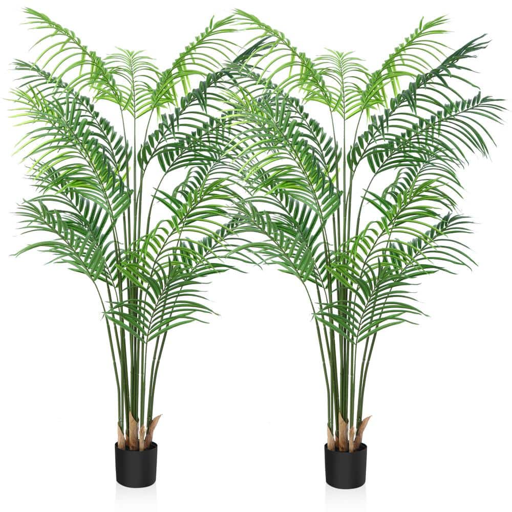DR.Planzen 5 ft. Artificial Areca Palm Tree, Faux Tropical Plant in Pot ...