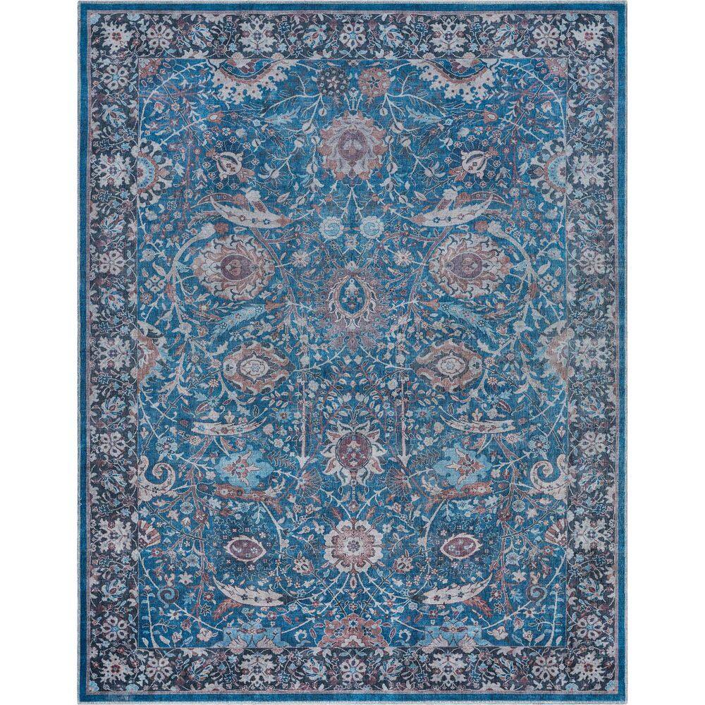 Well Woven Asha Liana Vintage Oriental Teal 3 ft. 11 in. x 5 ft. 3 in ...