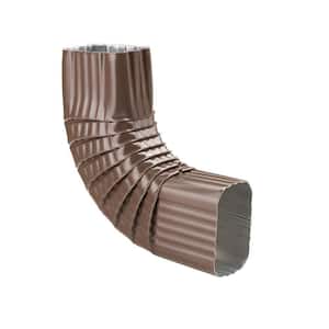 PEAK 2 in. x 3 in. Brown Aluminum Gutter Downspout B-Elbow 3765 - The ...
