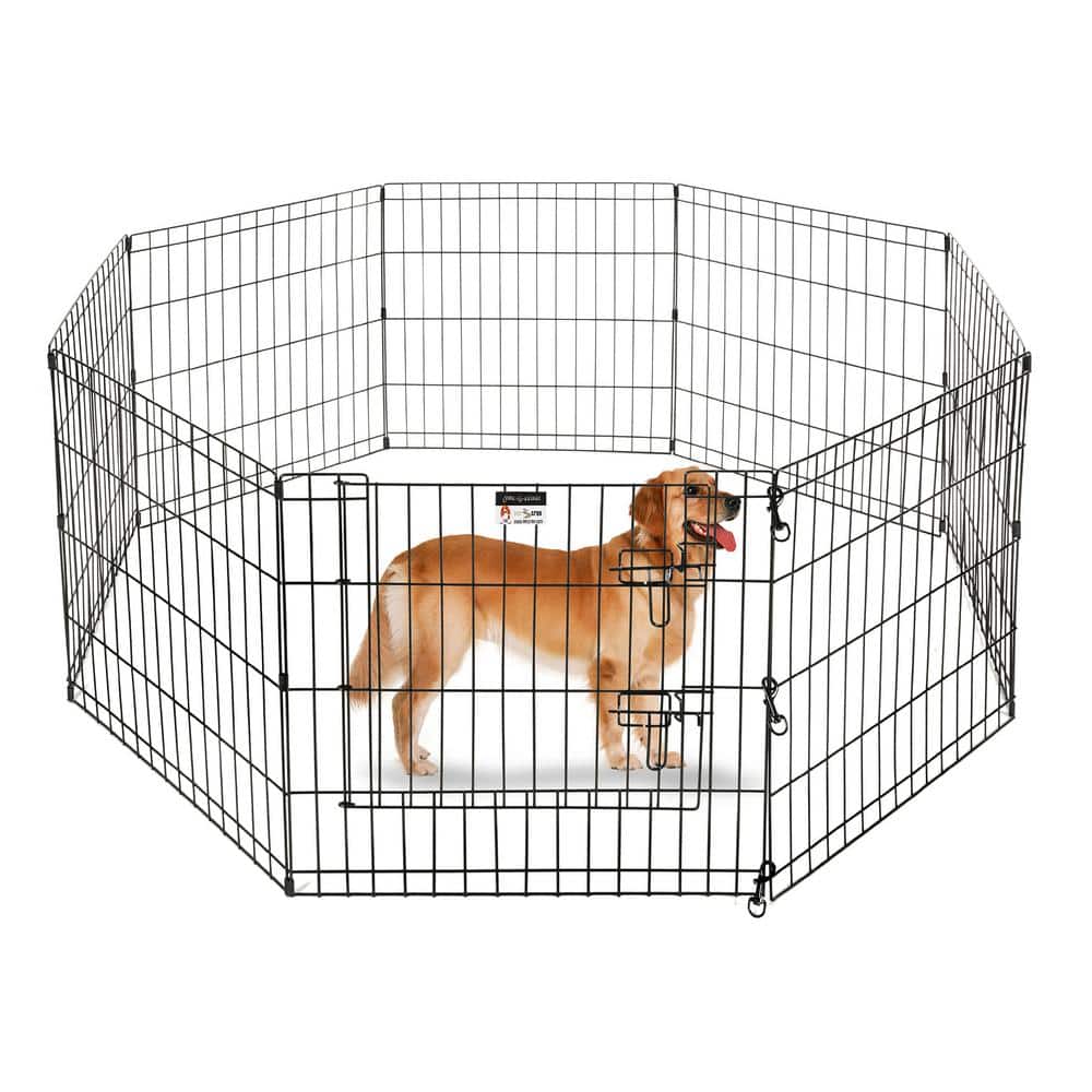 Pet Trex Eight 24 in. W x 24 in. H Panels 16 sq. ft. Playpen for Dogs ...