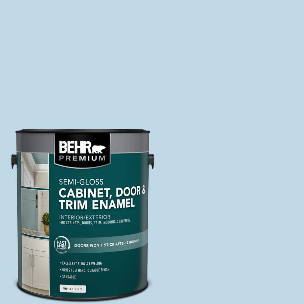 BEHR PREMIUM 1 gal. #M500-1 Tinted Ice Semi-Gloss Enamel Interior ...